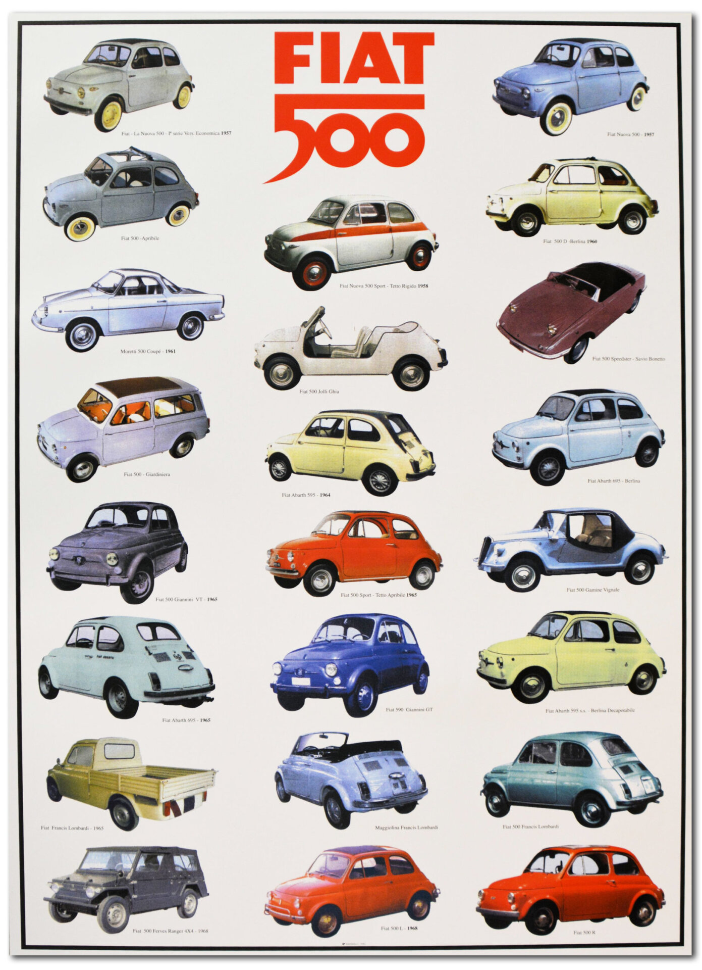 Poster Auto Fiat 500 - SIGEM.it