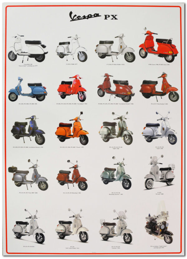 Poster Moto Vespa PX - SIGEM.it