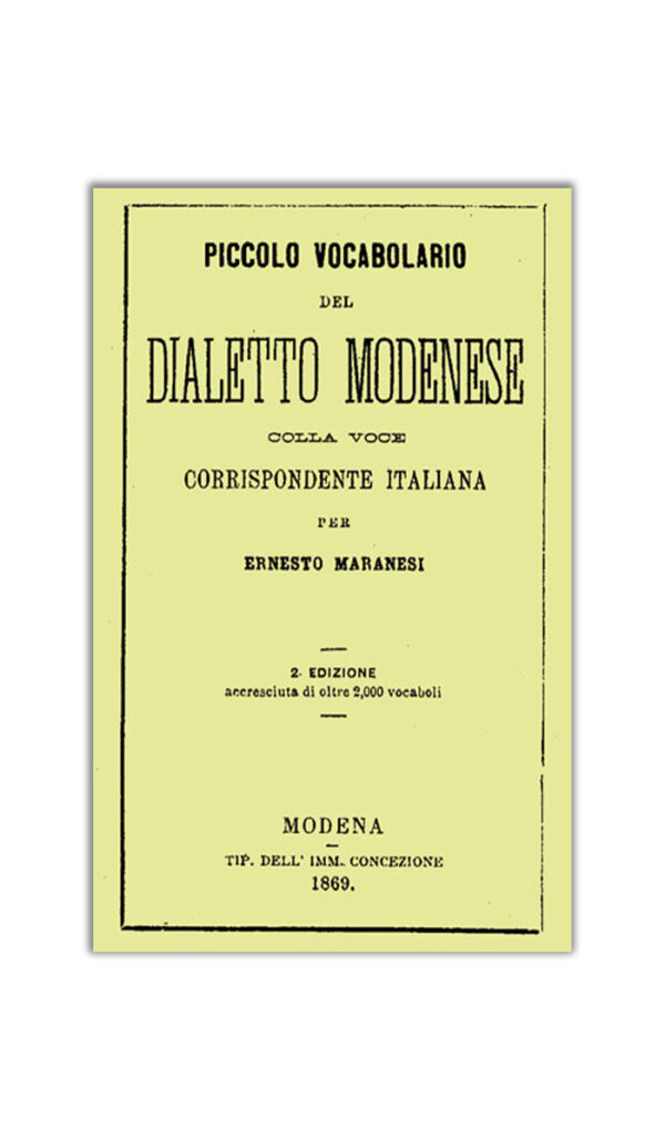 Libro: "Piccolo vocabolario del dialetto modenese" - SIGEM.it